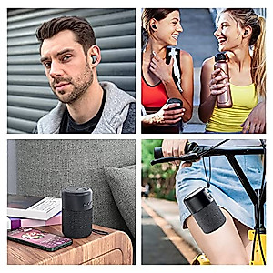 BJ Bluetooth Speaker with Earbuds 2 in 1, Portable Mini Speakers Bluetooth Wireless Headphones Combo, 360 Surround Stereo Sound Built-in Mic, 12 Hrs Long Battery Life for Home Party, Outdoor Travel