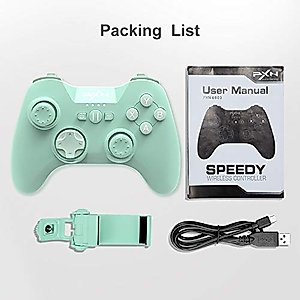 PXN 6603 MFi Controller Wireless Game Controller Portable Joystick Vibration Handle Gamepad for IPhone/IPad/IPod Touch/Apple TV (Green)