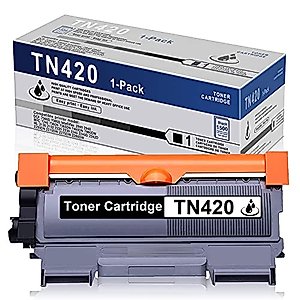 VIT 1 Pack TN420 TN-420 Black Compatible Toner Cartridge Replacement for Brother DCP 7065D 7060D Intellifax 2840 2940 MFC 7240 7365DN 7360N 7460DN 7860DW HL 2130 2220 2230 2240 2132 2240D Printer