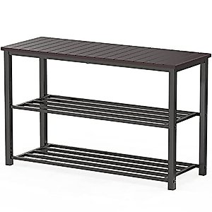 Simple Houseware Shoe Storage Bench for Entryway