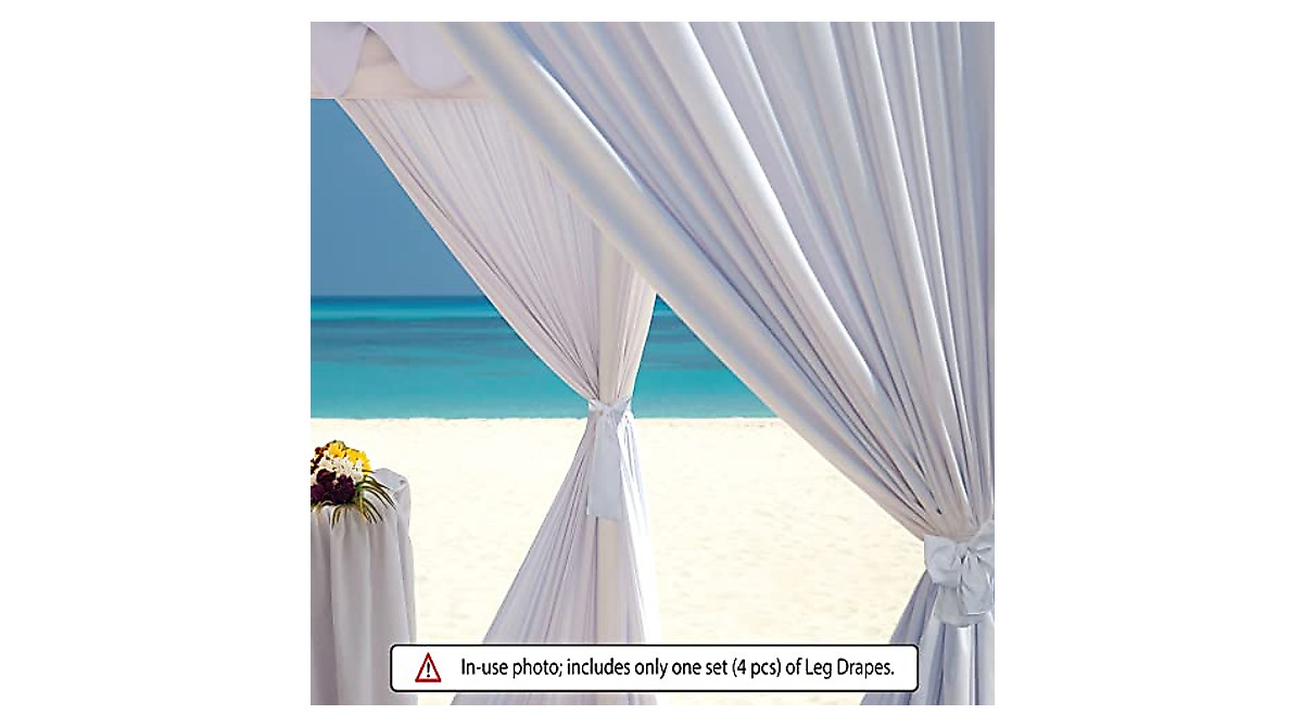 Elegance with Canopy Leg Drape Accessories - 8 Foot by Premier Tents