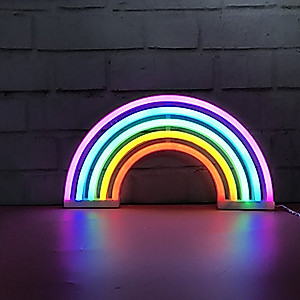 Nordstylee Neon Rainbow Light Signs,Led Rainbow Night Lights Decor Lights for Kid's Gift, Wall, Birthday Party, Christmas, Wedding Decoration