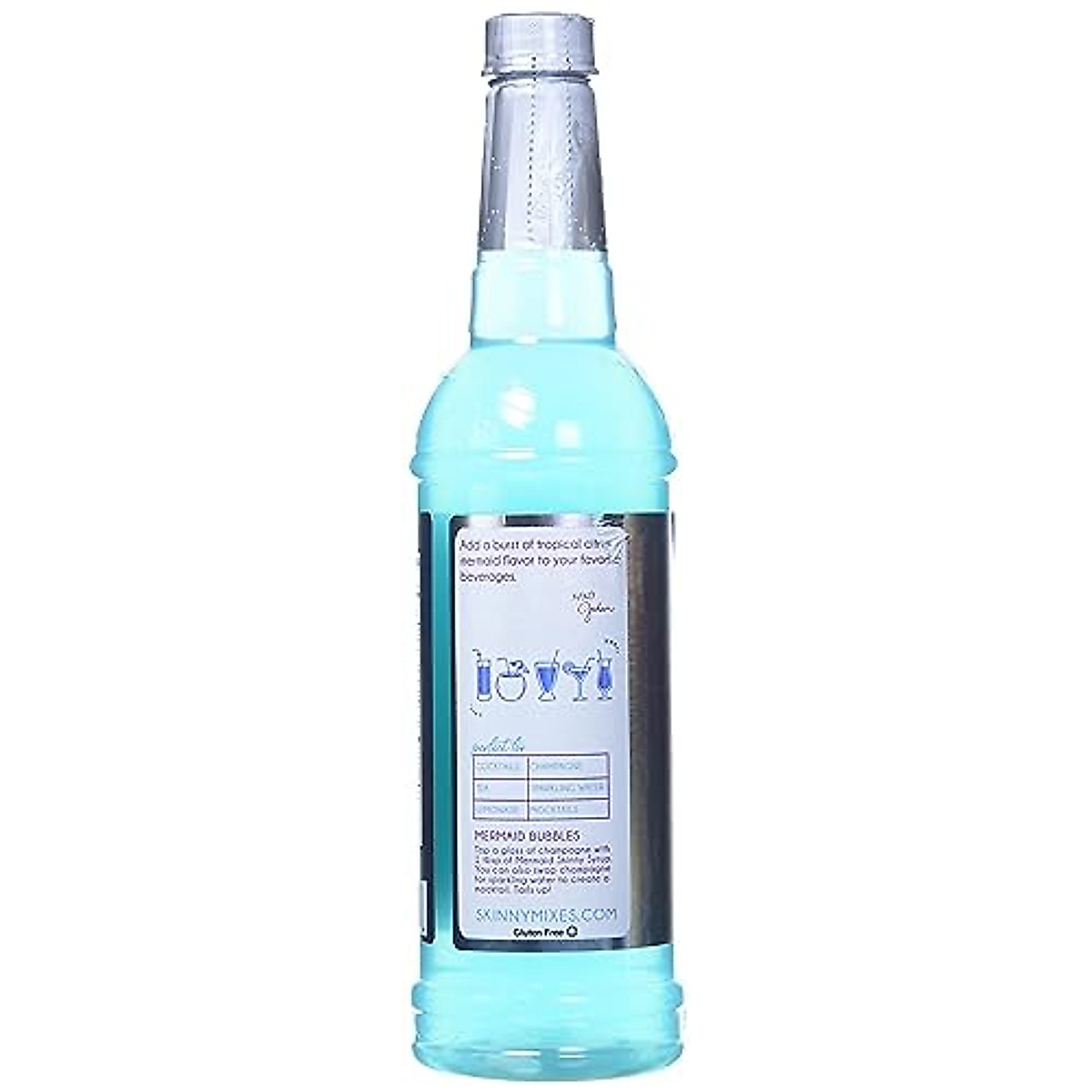 Jordan's Skinny Mixes Sugar Free Syrup, Mermaid Flavor, Fruit Flavored Water Enhancer, Drink Mix for Ice Tea, Lemonade & More, Zero Calorie Flavoring, Keto Friendly, 25.4 Fl Oz