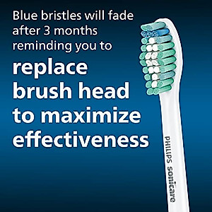 Philips Sonicare Genuine E-Series Replacement Toothbrush Heads, 3 Brush Heads, White, HX7023/64