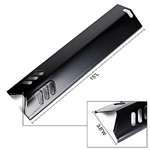 Apromise Grill Replacement Parts for Dyna-Glo - 91591 Grill Burner Covers | 15” Grill Heat Plates | 4-Pack Grill Heat Shield | Porcelain-enameled Grill Heat Tent for Dyna-Glo DGF493BNP, DGF510SBP