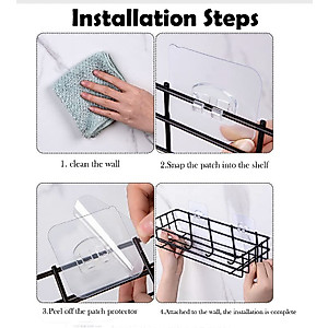 NotyBeybie 3-Pack Shower Caddy Shelf Storage Rack Organizer, Rustproof Black Bathroom Shower Storage Organizer for Bathroom, Washroom, Restroom, Shower, Toilet, Kitchen