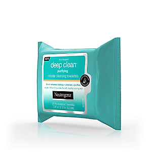 Neutrogena Deep Clean Purifying Micellar Cleansing Makeup Remover Wipes, 25 Count, Pack of 6