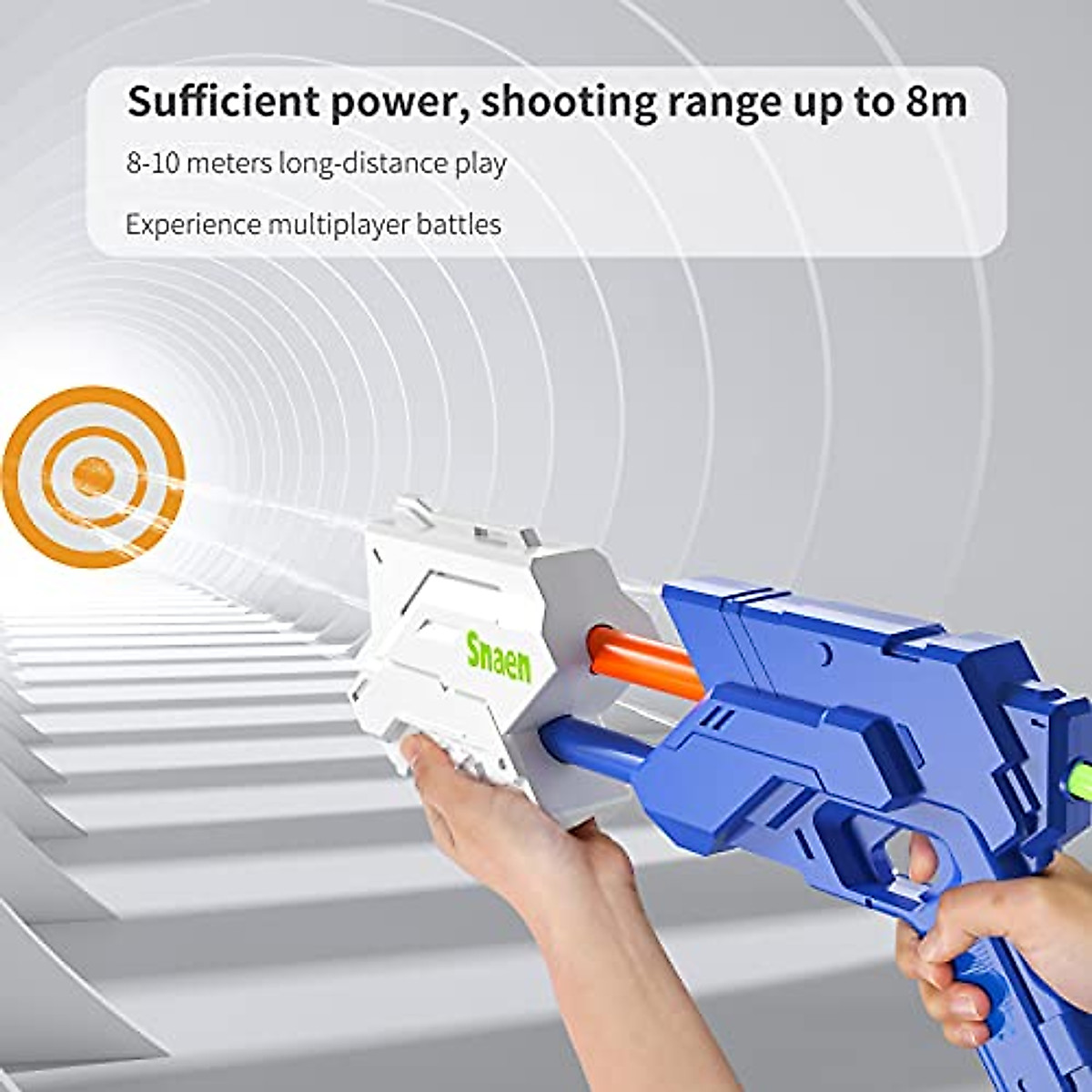 SNAEN Water Blaster with 2.5L High Capacity Backpack Tank Which has Adjustable Straps, Shooting for 30 feet, Space Weapon Toy for Summer Outdoor Activities Suitable for Boys and Girls 3 Years and Over