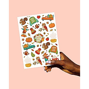 xo, Fetti Fall Temporary Tattoos for Kids - 32 Glitter styles | Birthday Party Supplies, Autumn + Pumpkin