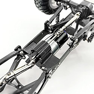 ShareGoo Metal RC Body Chassis Frame 1/12 4WD Frame Kit Compatible with 1/12 MN D90 D91 D96 MN98 MN99S RC Car (Black)