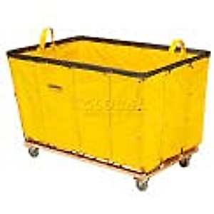 GLOBAL INDUSTRIAL Vinyl Basket Bulk Truck, 20 Bushel, Yellow