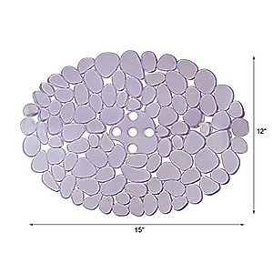 PVC Sink Mat Pad ECO-Friendly Kitchen Sink Protector Mat Pack of 2, Oval, 12’’X15’’ (Lavender-2 Pack)