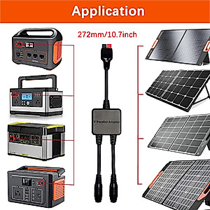 KarlKers 8mm Adapter to Anderson Y Parallel, High Power Port HPP to 8mm Connector for Solar Panel Reverse Current Protection Charge Solar generator Compatible with Goal Zero Jackery Anderson Powerpole
