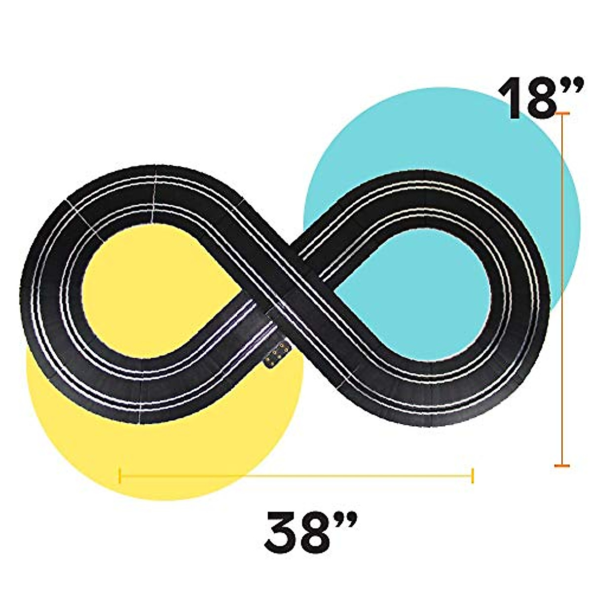 Boley Slot Car Racing Track Set - Build Your Own Electric Double-Rail Racing Track - 2 Cars and 2 Hand-Operated RC Controllers Included - Perfect for Birthday Gifts and Party Favors