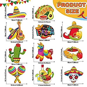 Sepamoon 51 Pcs Mexican Fiesta Hanging Swirl Decorations Cinco De Mayo Party Supplies Taco Twosday Bout a Birthday Theme Ceiling Decoration Boys Girls Shower