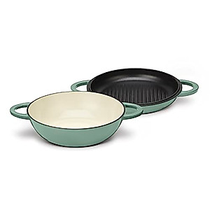 Cuisinart CI5528-2SG 2-in-1 Multipurpose Set (4 Qt. All Purpose Pan & 11" Grill Pan) - Sage Green