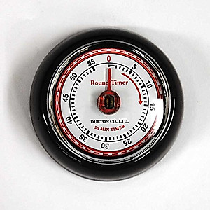 Dalton 100-189BK Kitchen Timer with Magnet, Black, Height 1.2 x Diameter 2.8 inches (30 x 70 mm)