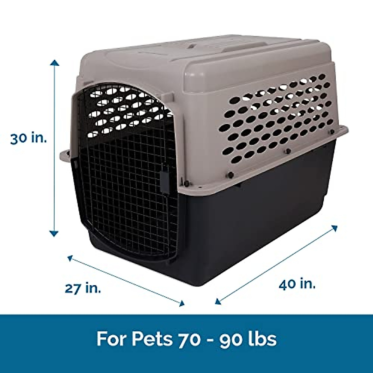 Petmate Vari Dog Kennel, Portable Dog Crate for Large Dogs, Great for Puppies Indoor or Outdoor, Perfect Travel Dog Crate