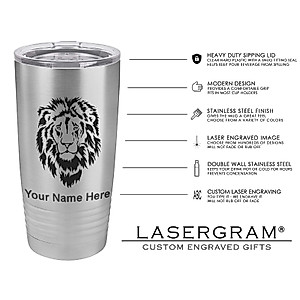 LaserGram 20oz Vacuum Insulated Tumbler Mug, Horse Head 2, Personalized Engraving Included (Stainless Steel)
