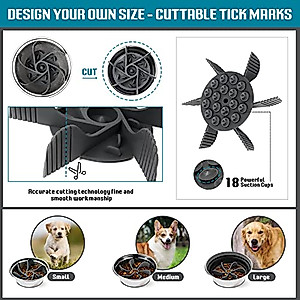 2 Pcs Dog Bowl Slow Feeder Insert, Cuttable Slow Feeder Dog Bowl Insert with Strong Suction Cups, Cat Dog Feeding Supplies, Slow Feeder for Most Dogs Bowl or Dogs Dish