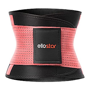 ellostar Women's Waist Trainer: Sweat Band for Belly Fat, Tummy Control, Back Support, Workout Shapewear, Weight Loss Aid X-Large, Pink