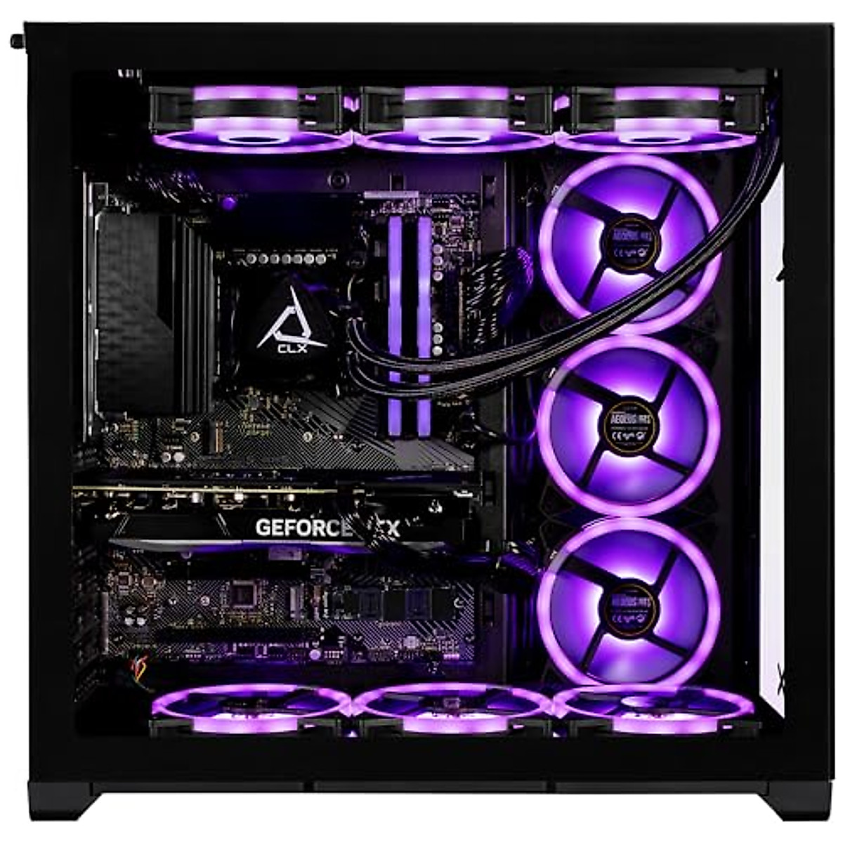 CLX Set Gaming Desktop - Liquid Cooled Intel Core i9 13900KF 3GHz 24-Core Processor, 64GB DDR5 Memory, GeForce RTX 4070 12GB GDDR6X Graphics, 2TB SSD, 6TB HDD, WiFi, Windows 11 Home 64-bit