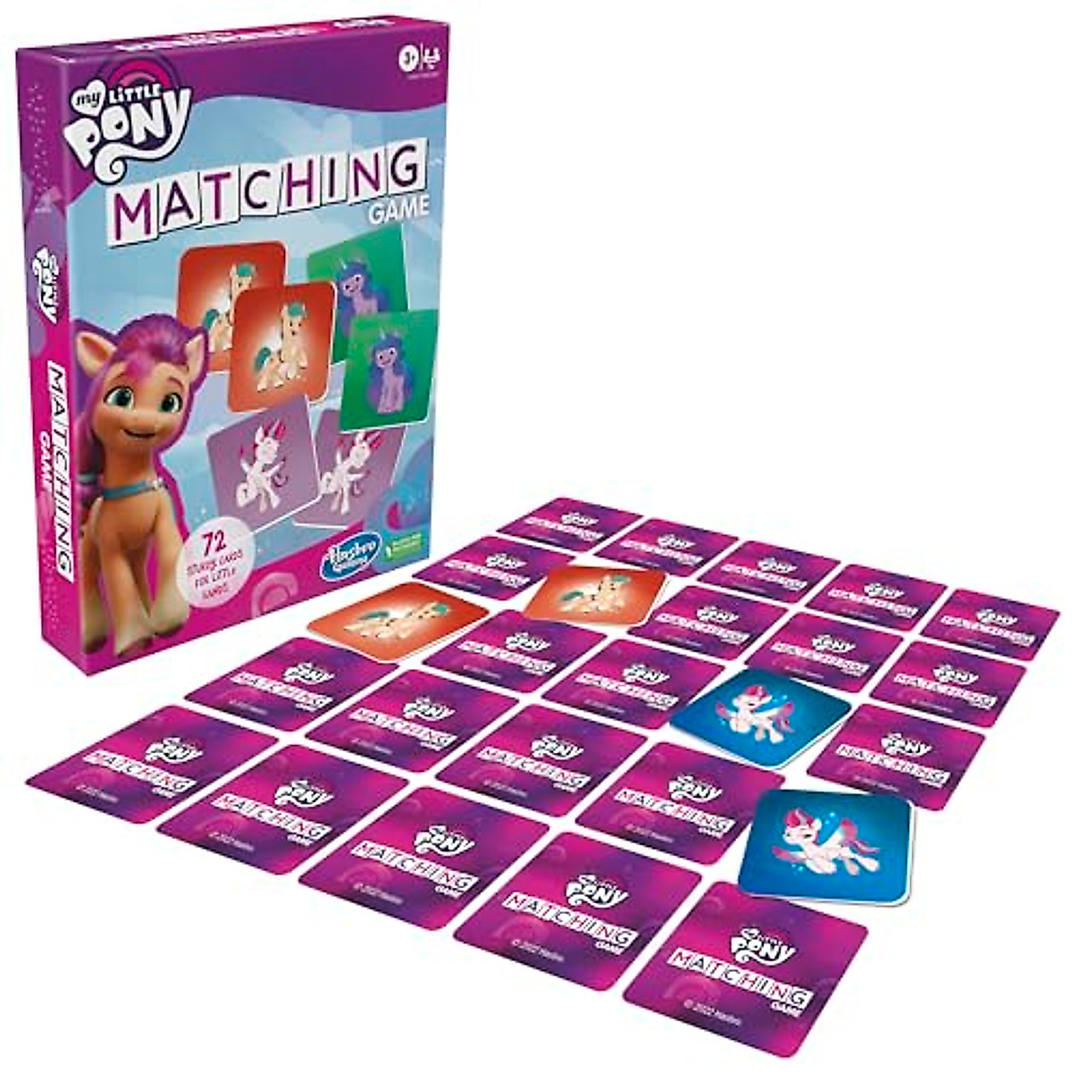 Hasbro Gaming My Little Pony Matching Game for Kids | 1+ Players | Preschool Board Games for Clasroom | Back to School Gifts | Ages 3+