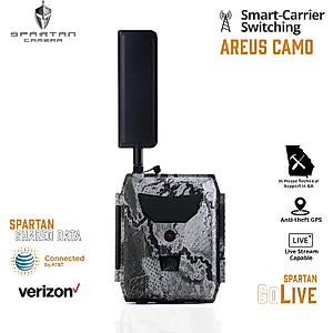 Spartan GoLive 4G LTE Trail Camera,Live-Streaming, Anti-Theft GPS, On-Demand Image&Video Capture,Real-time Updates,Built-in Lithium Battery,Blackout with 32GB SD Card (Verizon)
