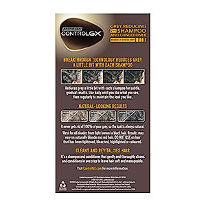 Just For Men Control GX 2 in 1 Grey Reducing Shampoo and Conditioner, 5 Fluid Ounce