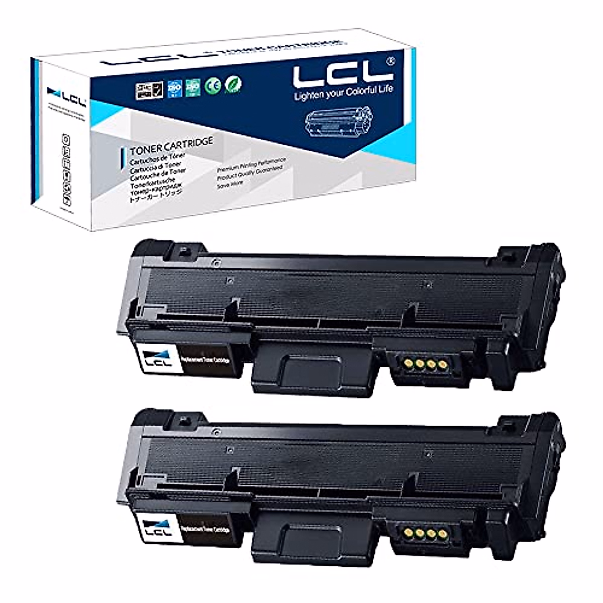 LCL Compatible Toner Cartridge Replacement for Samsung MLT-D118L MLT-D118S D118L 118L D118S 4000 Pages M3065FW M3015DW (2-Pack Black)