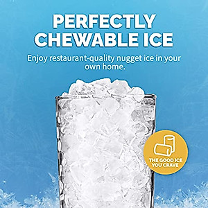 NewAir 24'' Beverage Refrigerator Cooler - 177 Can Capacity Mini Fridge - Black Stainless Steal & 44lb. Nugget Countertop Ice Maker with Self-Cleaning Function, Refillable Water Tank