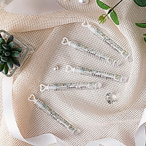 Hollowfly 120 Pcs Heart Wedding Bubble Wands Mini Bubble Wands Bulk Heart Bubble Wands for Wedding Send off Party Supplies for Weddings, Valentine's Day, Anniversaries Celebrations (Eucalyptus)