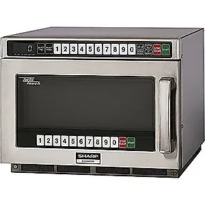 Sharp R-CD2200M - Commercial Microwave Oven, TwinTouch, 2200W, S/S, 17-1/2"W x 22-9/16"H x 13-5/8"D