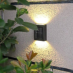 Vxkbiixxcs-o Garden Light, Square Solar Power Garden Light Patio Waterproof Wall Fence Lamp Home Decoration Warm Light