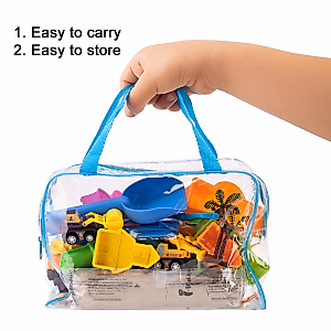 Play Sand for Kids, 3lbs Magic Sand, Building Castle Molds Tools, Construction Trucks, Toys and Signs, Tray Storage Bag, 43PCS Sandbox Set Toddlers Kids Boys Grils