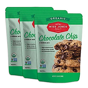 Miss Jones Baking Organic Cookie Mix, Non-GMO, Vegan-Friendly, Packed with Morsels: Sea Salt Chocolate Chip (Pack of 3)