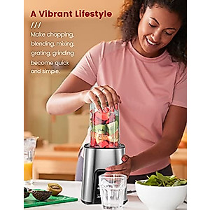VEWIOR 20 Pieces Smoothie Blender for Shakes and Smoothies, 1000W Blenders for Kitchen, Protein Drinks, Bullet Personal Blender with 2 * 22Oz Smoothie Cups with Lids