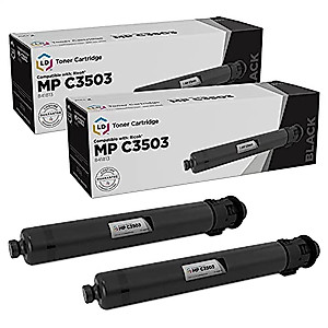 LD Compatible Toner Cartridge Replacement for Ricoh MP C3503 841813 (Black, 2-Pack)