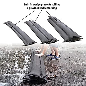 Quick Dam QD617-5 Water Activated Flood Barrier, 5 Pack, Black