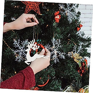 Abaodam 3pcs Deer Pendant Christmas Decor Flying Deer Ornament Acrylic Reindeer Figurine Elk Pendant Decor Elk Xmas Decor Elk Decoration Christmas Elk Pendant Acrylic Christmas Tree