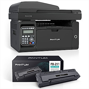Pantum All in One Laser Printer Scanner Copier with Auto Document Feeder, Wireless Multifunction Black and White Laser Printer, M6552NW with Toner PB-211