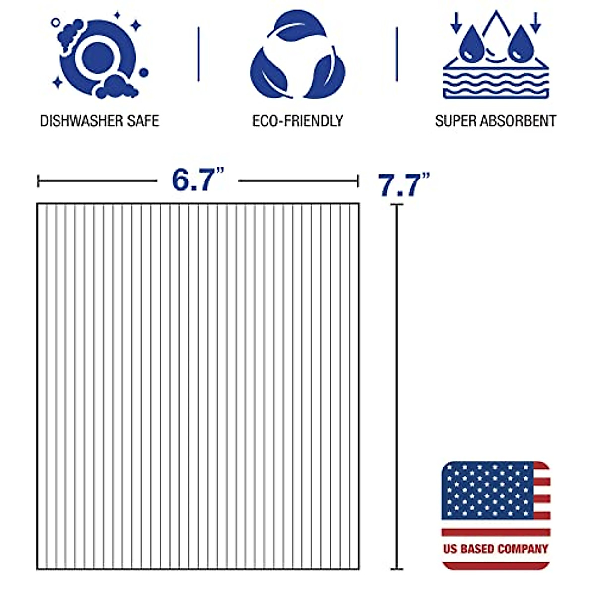 Eparé Swedish Dish Cloths & Cellulose Sponge Cloth - 8 Pack Blue Reusable Dish Cloth - Disposable Dish Cloths for Washing Dishes - Washable Swedish Dish Clothes - Sponge Cloths Kitchen Reusable