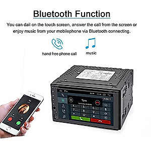 Double-Din-Car-Stereo-with-CD/DVD-Player,6.2 Inch Car Radio with Bluetooth Navigation Touch Screen Mirror Link EZoneTronics 6.2 inch Capacitive Touch Screen ezone-2062