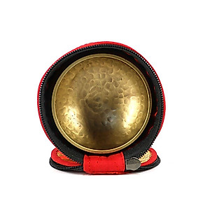 Singing Bowl Storage Bag - Singing Bowl Carry Case Bag, Zipper Closure, Colors Vary (D:5.51in/14CM)