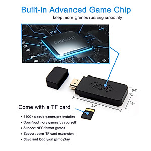 CICYSTORE Retro Game Console with 1500 Retro Video Games, HDMI HD Output NES Retro Game Console, Old Arcade Plug and Play Video Games Console is an Gift Choice for Children and Adults