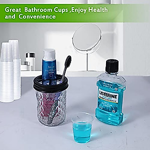 JOLLY CHEF 300 Pack 3 oz Clear Plastic Cups, Disposable Mouthwash Cups,3oz Bathroom Cups Small Plastic Cups for Party, Picnic, BBQ, Travel, and Events