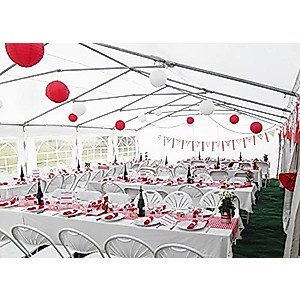 Quictent 20' X 32' /6M X 10M Galvanized Heavy Duty Party Tent Wedding Canopy Gazebo Carport Shelter with Carry Bags