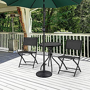 Topeakmart Umbrella Base 22 lbs Heavy Duty Outdoor Patio Umbrella Stand for Deck, Garden - Black