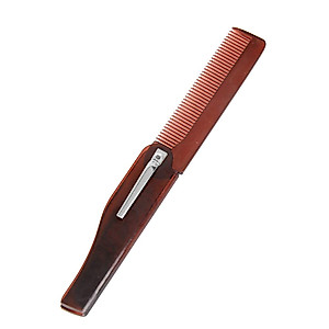 haixclvyE Beard Brush for Men - Men Folding Beard Comb Mustache Styling Shaper Beauty Hairdressing Tool Black