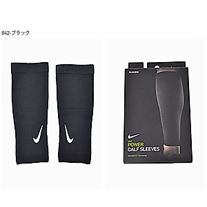 Nike Zoned Support Calf Sleeves Black | Silver Medium